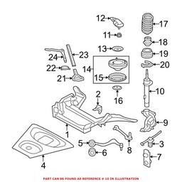 BMW Suspension Strut – Front Driver Left 31312284011 Genuine BMW ...