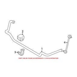 Suspension Stabilizer Bar Bushing – Front Genuine BMW 31352229436