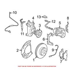 Disc Brake Caliper – Front Driver Left Genuine BMW 34116753659