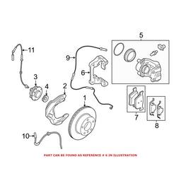 BMW Disc Brake Caliper Bracket – Front 34116850971 Genuine BMW 34116850971