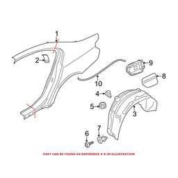 BMW Fuel Filler Door – Rear 41007284831 Genuine BMW 41007284831