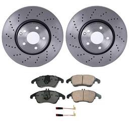Mercedes Disc Brake Pad and Rotor Kit – Front (322mm) (Ceramic) (EURO ...