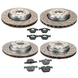 BMW Brake Pad and Rotor Kit – Front and Rear (360/350mm) 34112283801 ...