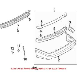 Bumper Cover Reinforcing Plate (Driver Side) (Plastic) Genuine Saab 4867255