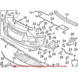 Grille – Front Lower Genuine VW/Audi 4G0807683