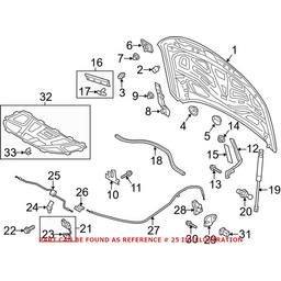 Audi Hood Release Cable – Front 4G0823531A Genuine VW/Audi 4G0823531A