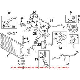 Audi Radiator Coolant Hose – Upper 4H0121101AB Genuine VW/Audi 4H0121101AB