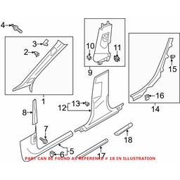 Audi Door Sill Plate – Rear Driver Side Genuine VW/Audi 4K8947423