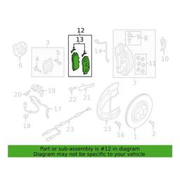 Audi Disc Brake Pad Set – Front 4M0698151T Genuine VW/Audi 4M0698151T