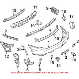 Park Assist Sensor Bracket – Rear Passenger Side Genuine BMW 51113402840