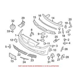 BMW Grille – Front Driver Side Lower 51117200733 Genuine BMW 51117200733