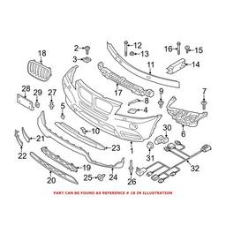 BMW Grille – Front Passenger Side Upper 51117237422 Genuine BMW 51117237422