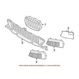BMW Grille – Front Driver Side Upper 51117383363 Genuine BMW 51117383363