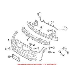 BMW License Plate Bracket – Front 51118038046 Genuine BMW 51118038046
