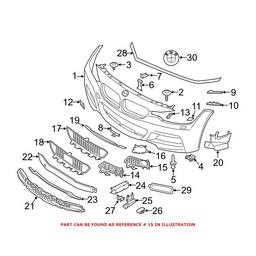 BMW Fog Light Trim = Front Passenger Side 51118054156 Genuine BMW ...