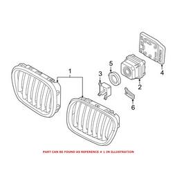 Grille – Front Driver Side Inner Genuine BMW 51118056325