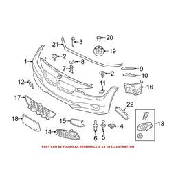 BMW Fog Light Trim = Front Passenger Side 51118056494 Genuine BMW ...