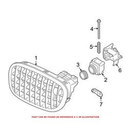 BMW Grille – Front Driver Side Upper 51137203203 Genuine BMW 51137203203