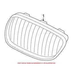 BMW Grille – Front Passenger Side Upper 51137295526 Genuine BMW 51137295526