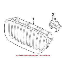 BMW Grille – Front Passenger Side Upper 51137336486 Genuine BMW 51137336486