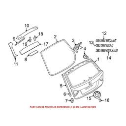 BMW Hatch Emblem – Rear 51147183155 Genuine BMW 51147183155
