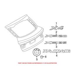 BMW Hatch Emblem – Rear 51147340321 Genuine BMW 51147340321