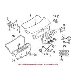 BMW Hatch Emblem – Rear 51148195145 Genuine BMW 51148195145