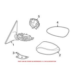 BMW Door Mirror – Front Passenger Side 51167189708 Genuine BMW 51167189708