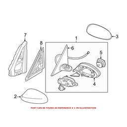 BMW Door Mirror – Front Passenger Side 51167268262 Genuine BMW 51167268262