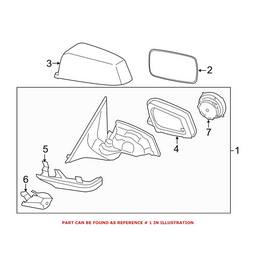 BMW Door Mirror – Front Driver Side 51167282173 Genuine BMW 51167282173