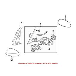 BMW Door Mirror – Driver Side 51167282623 Genuine BMW 51167282623
