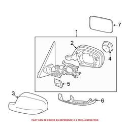 BMW Door Mirror Cover = Front Lower 51167284807 Genuine BMW 51167284807