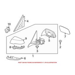 BMW Door Mirror – Front Driver Side 51167285287 Genuine BMW 51167285287