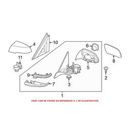 BMW Door Mirror – Front Driver Side 51167291655 Genuine BMW 51167291655