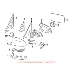 BMW Door Mirror Cover = Front Driver Side Lower 51167308655 Genuine BMW ...