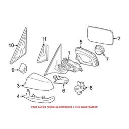 BMW Side Mirror Cover – Front Passenger Side Upper 51167308684 Genuine ...