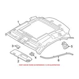 Sun Visor – Front Passenger Side Genuine BMW 51167352898