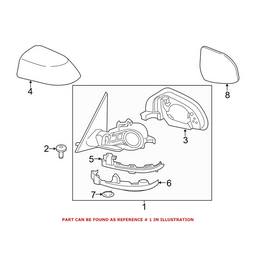 BMW Door Mirror – Front Passenger Side 51167396062 Genuine BMW 51167396062