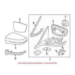 BMW Door Mirror – Front Driver Side 51167437169 Genuine BMW 51167437169