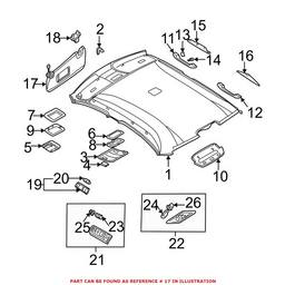 BMW Sun Visor – Passenger Side 51168237646 Genuine BMW 51168237646