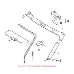 BMW Sun Visor – Driver Side 51168410185 Genuine BMW 51168410185