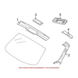 BMW Sun Visor – Passenger Side 51169192132 Genuine BMW 51169192132