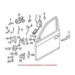 BMW Exterior Door Handle Base = Front Driver Side 51217265083 Genuine ...