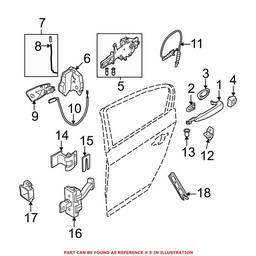 BMW Exterior Door Handle Base = Rear Driver Side 51227199839 Genuine ...