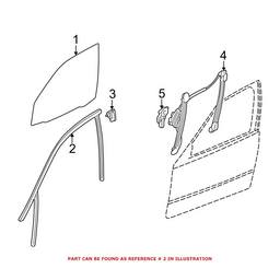 Window Guide Seal – Front Passenger Side Genuine BMW 51338266124