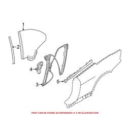 BMW Window Regulator – Rear Driver Side 51377008629 Genuine BMW 51377008629