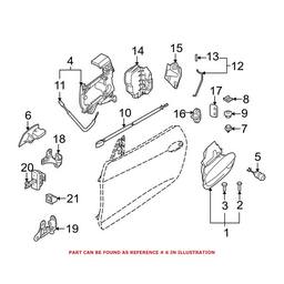 BMW Interior Door Handle = Front Driver Side Inner 51417016661 Genuine ...
