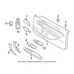 Interior Door Pull Handle = Front Driver Side Genuine BMW 51417282913
