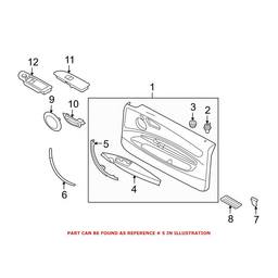Interior Door Pull Handle = Front Driver Side Genuine BMW 51419121183