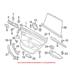Interior Door Handle = Rear Driver Side Inner Genuine BMW 51427237721